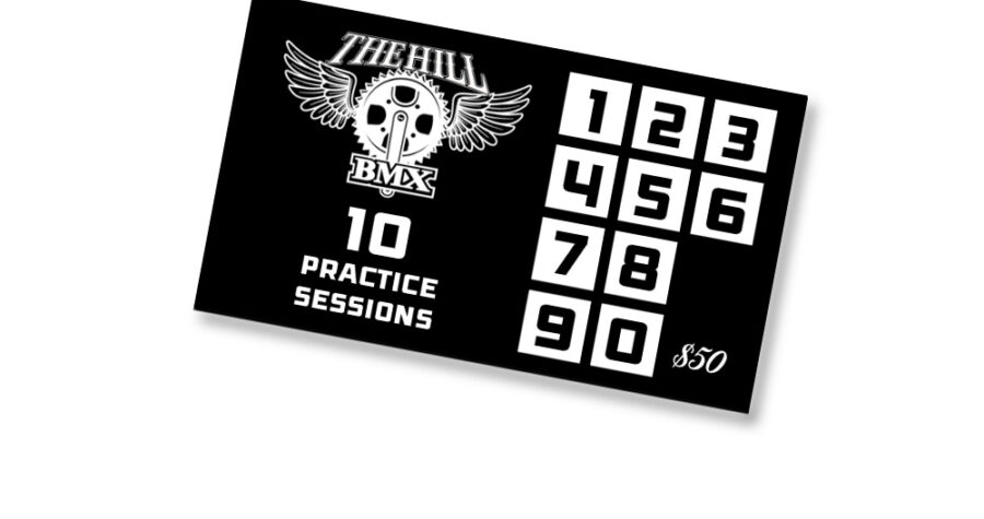 10 Practice Sessions Card - The Hill BMX